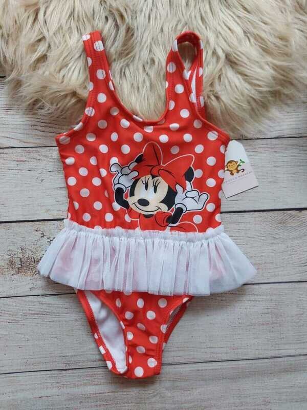 Traje De Baño Minnie Mouse 1 Sola Pieza 12 Meses