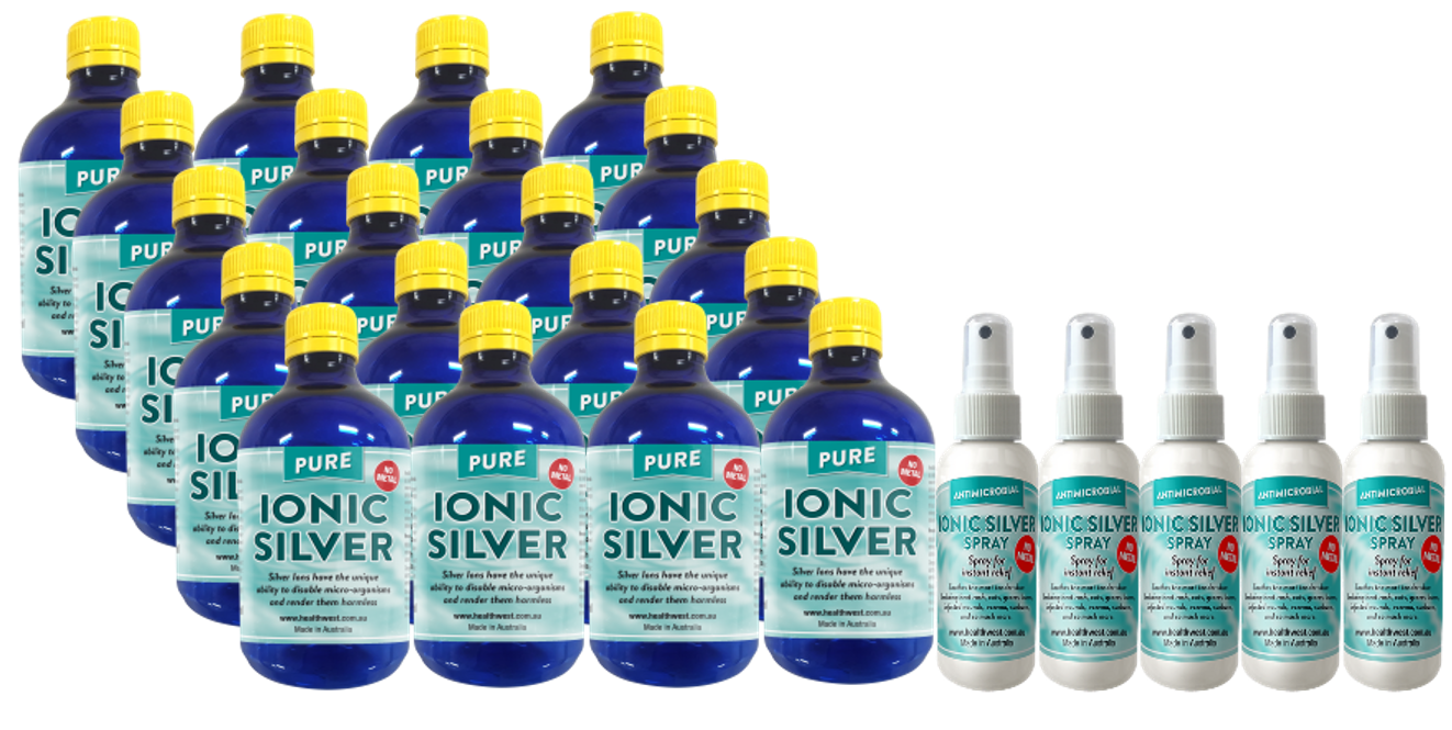 16 x 500ml Ionic Silver with 5 free BabySpray