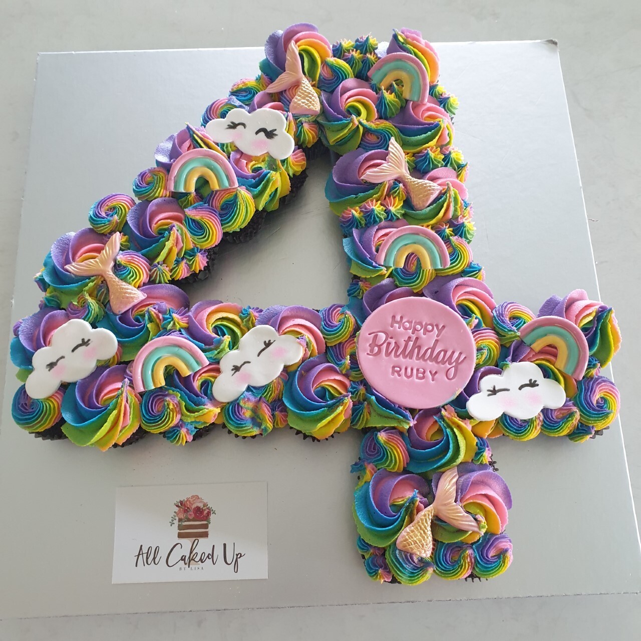 Number 4 Birthday Cake Cupcakes
