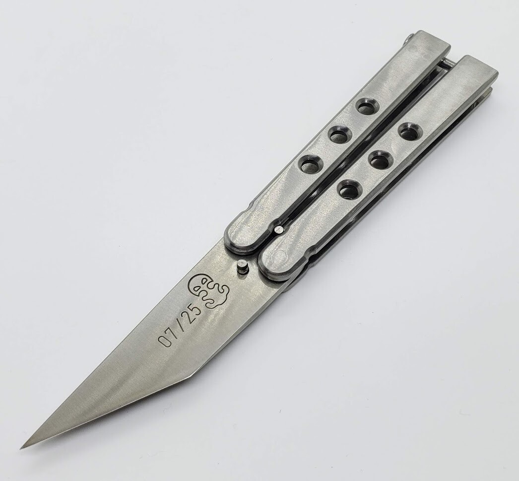 MINI BUTTERFLY / BALISONG KNIFE - PEWTER SLIVER