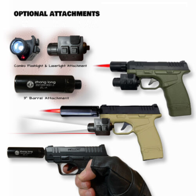 New! 2023 1:2 HellCat Torch Lighter PISTOL GUN. OPTIONAL: Flashlight w ...