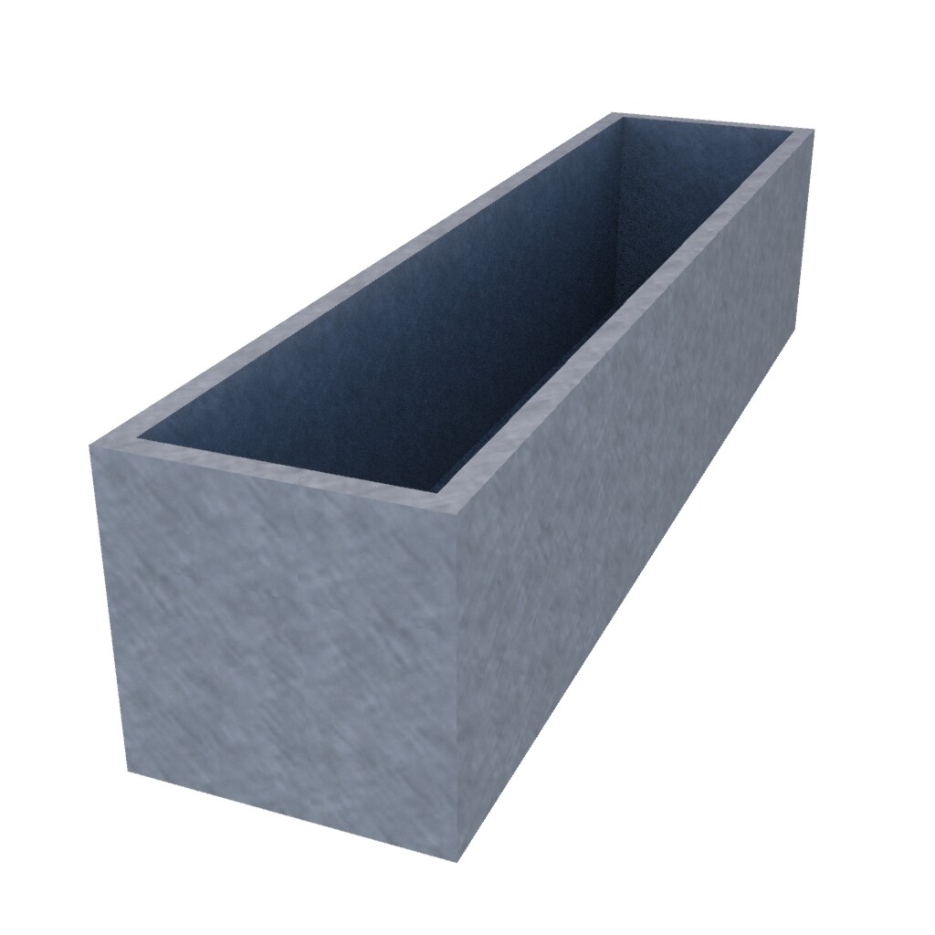 Galvanised Window Box 1300 x 300 x 300