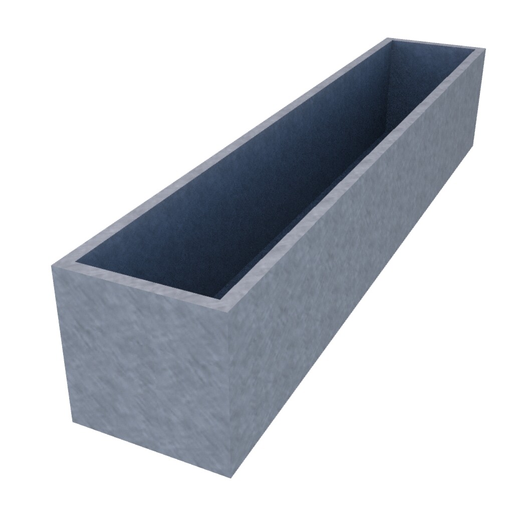 Galvanised Window Box 1600 x 300 x 300