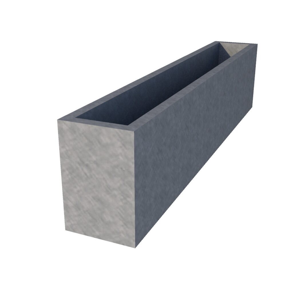 Galvanised Window Box 1300 x 200 x 300