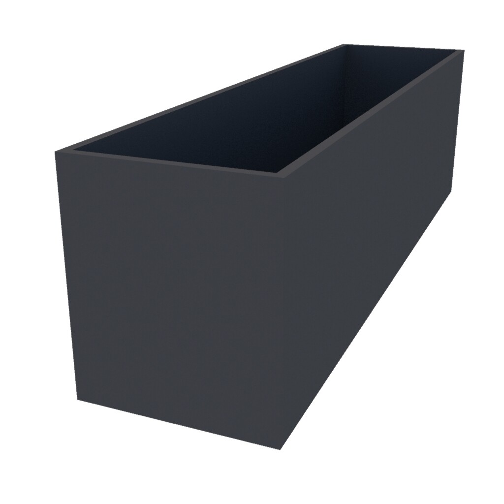 Powder Coated Long Rectangular Planter 2400 x 600 x 700