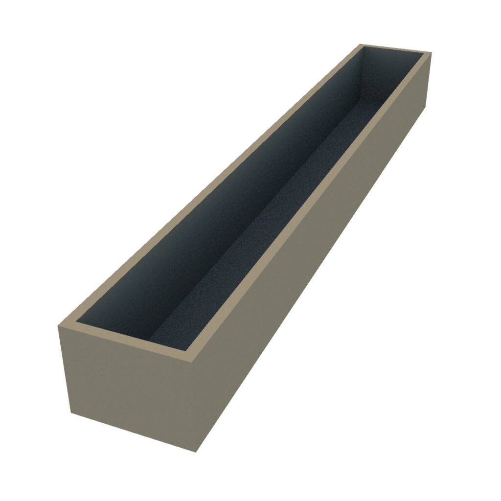 Powder Coated Long Rectangular Planter 2500 x 350 x 270