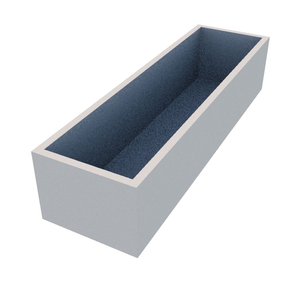 Powder Coated Rectangular Planter 1400 x 400 x 300
