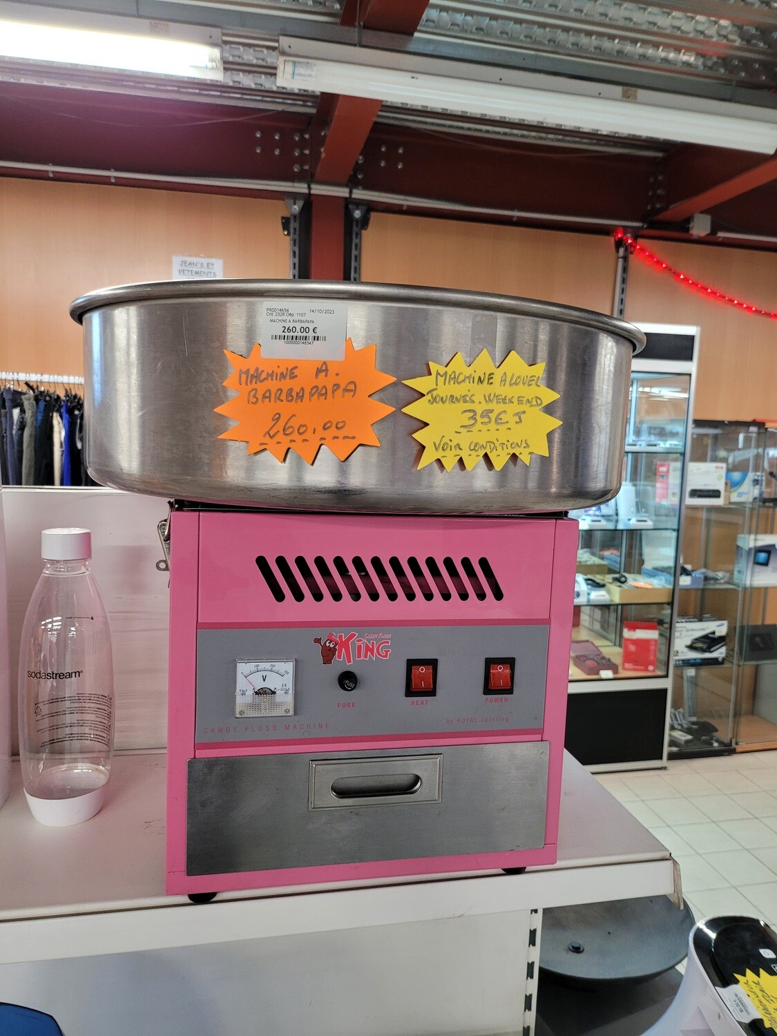 MACHINE A BARBAPAPA SEMI PROFESSIONNELLE A VENDRE OU A LOUER