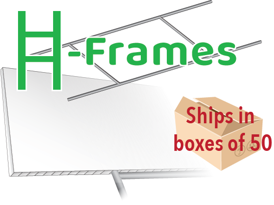Heavy Duty H Stakes - Stakeworld Sign Stakes