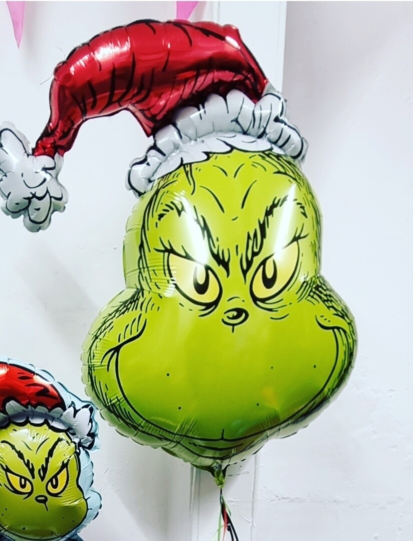Grinch head balloon
