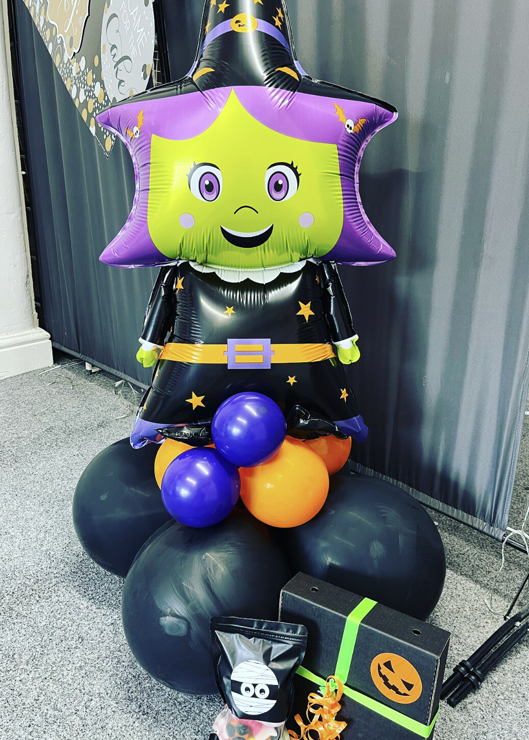 Halloween Witch Balloon Stack