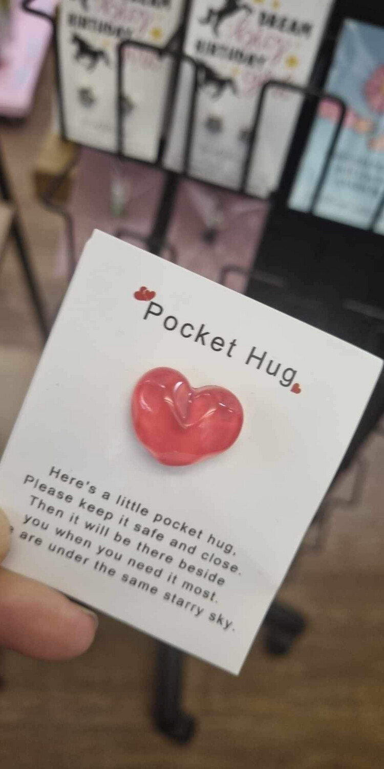 Pocket Hug - Red Clear Heart