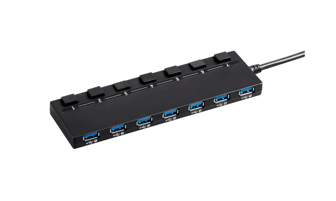 Monoprice | USB 3.0 7-port Switch Hub with AC Adapter