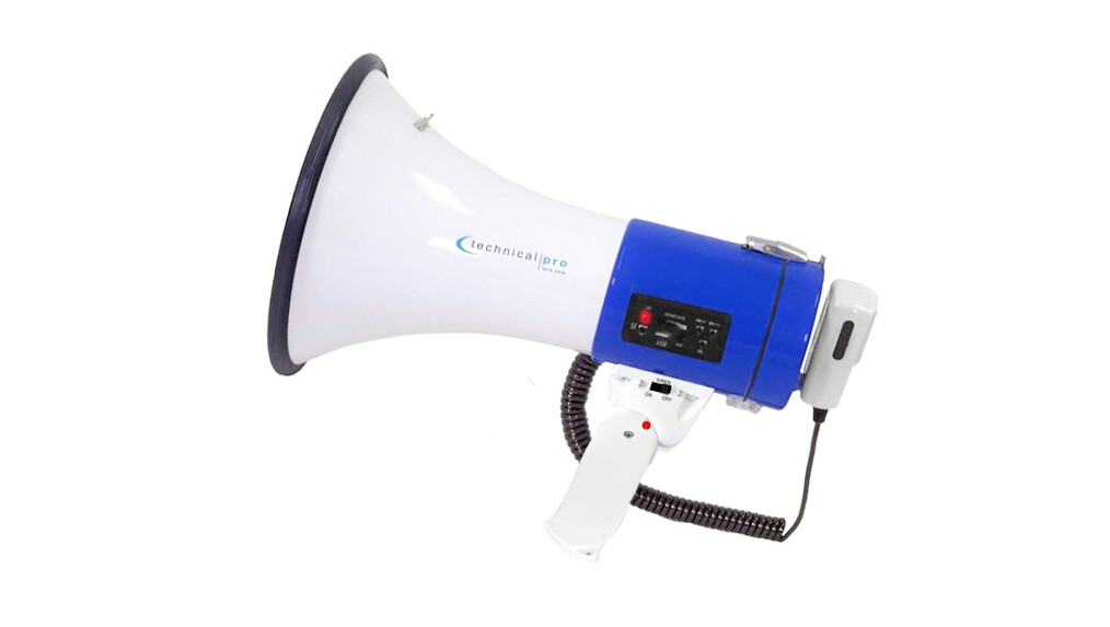 Technical Pro | Megaphone with Detachable Microphone and Siren