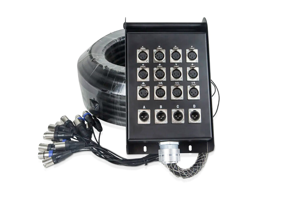 Monoprice | 16-Channel XLR Snake and 12x4 Stage Box 30m (98ft) PID: 604130