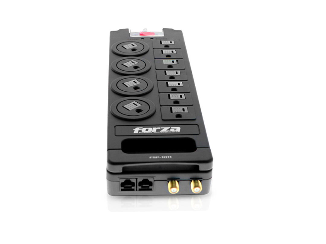 Forza | FSP-1011 Surge Protector 1750W, 11 Outlets, Coax, RJ45
