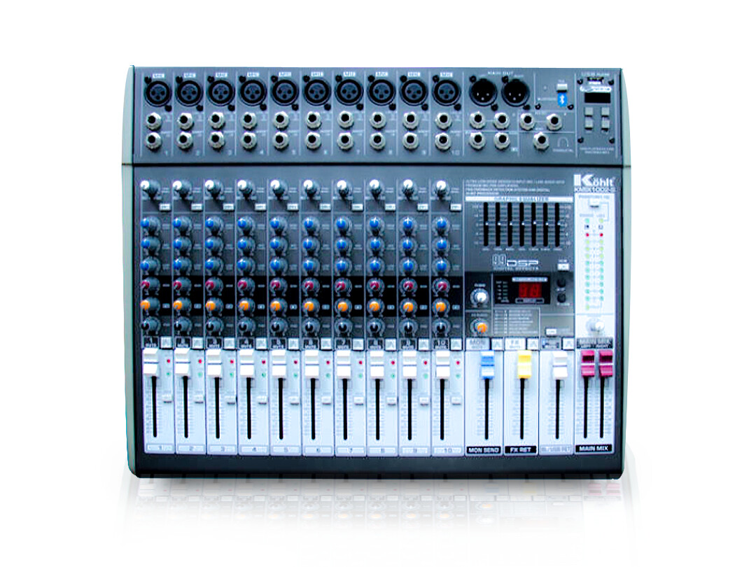 Kohlt | KMIX1002S 10-Channel Mixer With 10 Mic Inputs