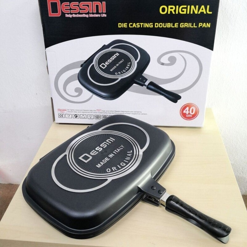 Dessini Double Grill Non-Stick Pan 36cm - Complete Set with Free ...