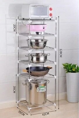 Stainless steel 6 tier kitchen Rack