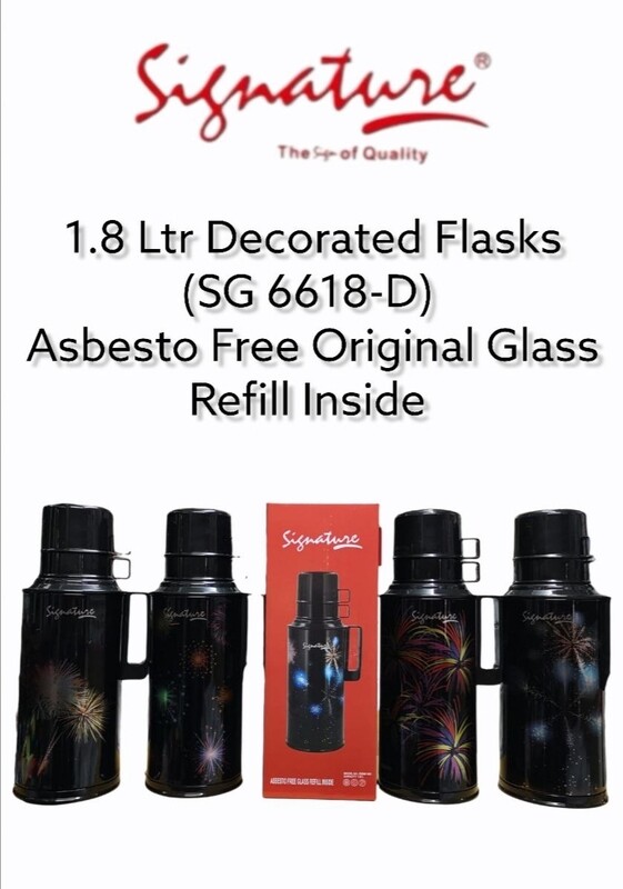 Signature Decorated Vacuum Thermos Flask 1.8L - Model SG6618-D