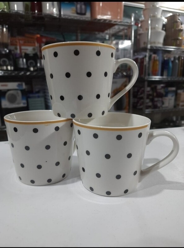 Sundabest mug set of 6 black shade