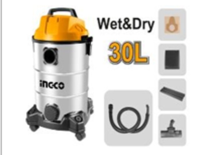 Ingco vacuum cleaner 30L wet and dry 13301