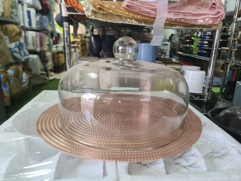 Glass food covering dome 32cm dia