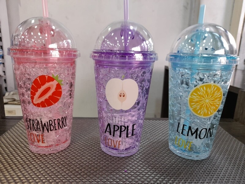 Frosty misty juice mug 450ml with coolant bubbles to retain cold ...