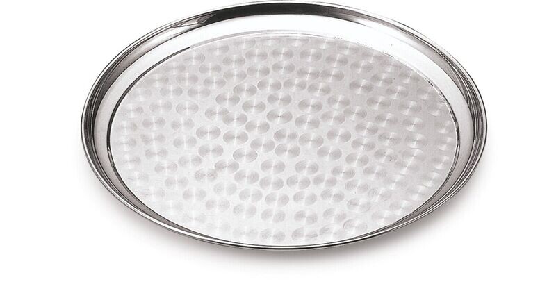 Vinod stainless steel deco round tray #17