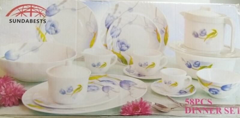 Sundabest 58pcs ceramic dinner set