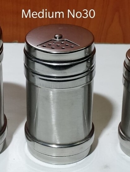 Stainless steel salt shaker 1pc MEDIUM size no.30
