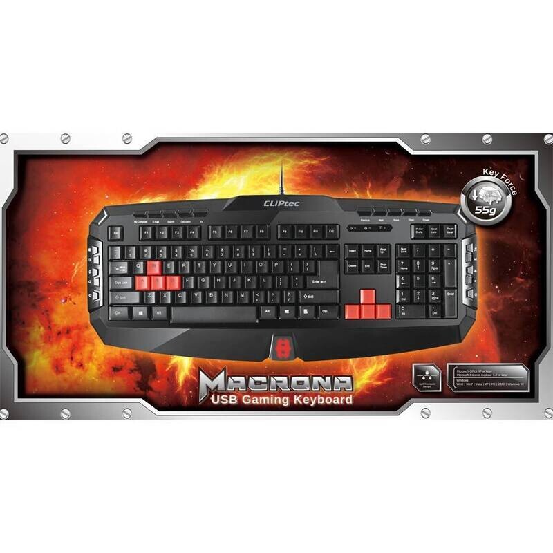 Cliptec Wired Usb Gaming Macrona Keyboard RGK750