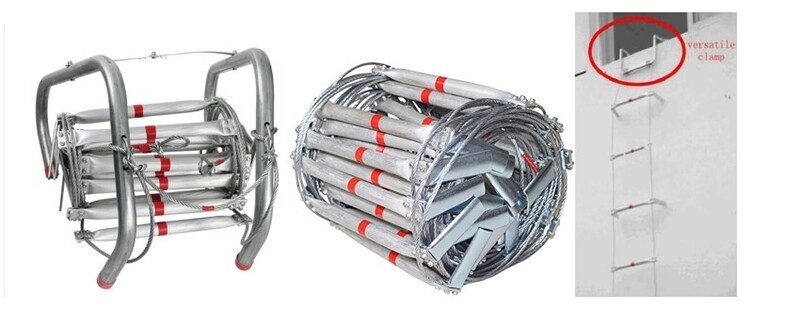 Fire Escape Steel Ladder With Hook - 5M (16 Feet) - 14 Rungs (Steps ...