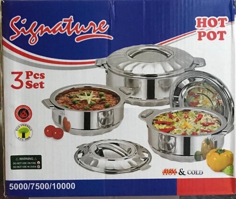 Signature Stainless Steel Junior Jumbo Hot Pot Set - 5L, 7.5L, 10L ...