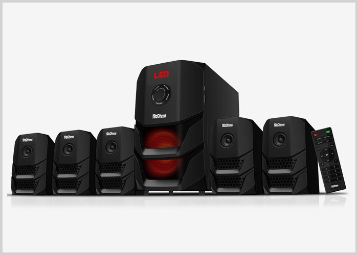Ohms Home Theatre 5.1 Ch, Bluetooth, USB, FM, SD Card - OHM 550 - 15000W (PMPO)