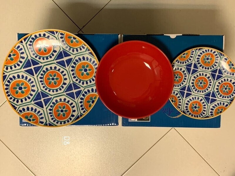 Excelsa Afrika Design Dinner Set 18 Pieces, Porcelain and Ceramic ...