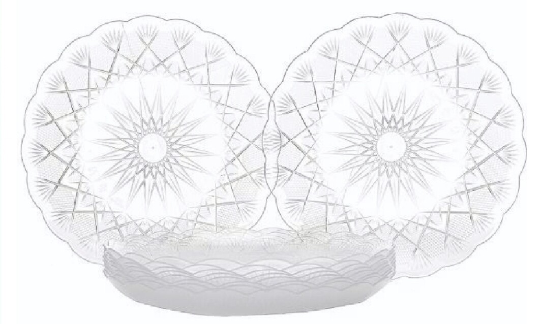 DISPOSABLE CRYSTAL PLATE 18 CM MPLCR091