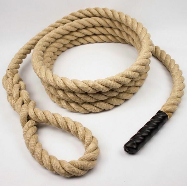 Heavy-Duty Hemp Rope with Gold Hooks - 28mm x 1500mmd ROPE1-GD