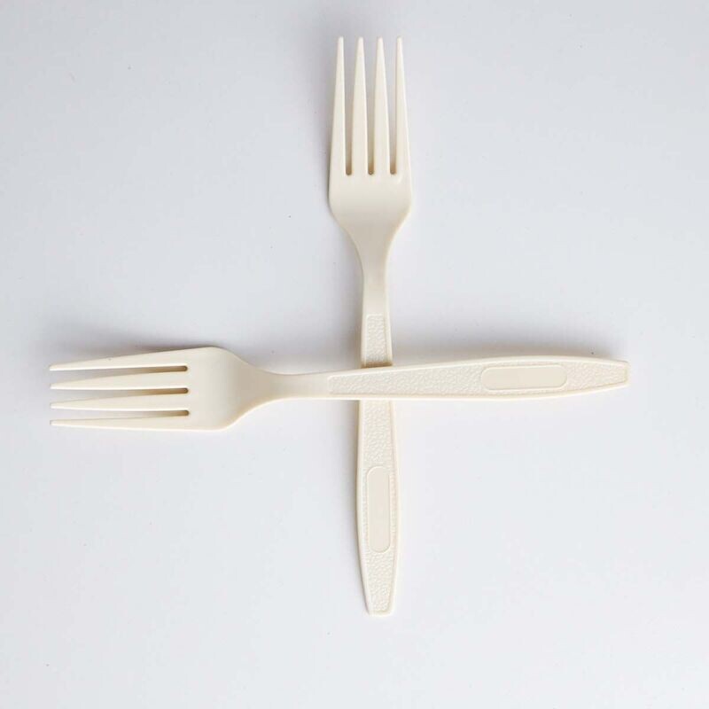 ANAASA DISPOSABLE 20 FORKS IVORY