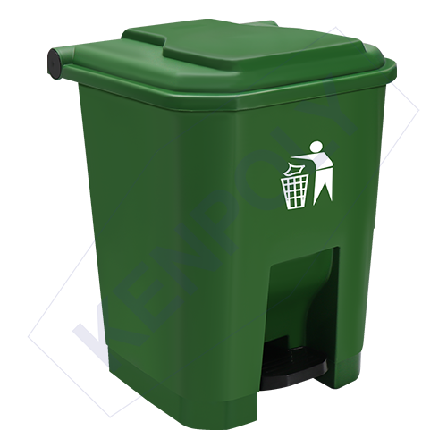 Kenpoly Plastic Pedal Bin 30L - Green