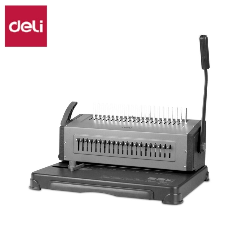 DELI 3874 Binding Machine - Heavy-Duty Steel Construction, Punch ...