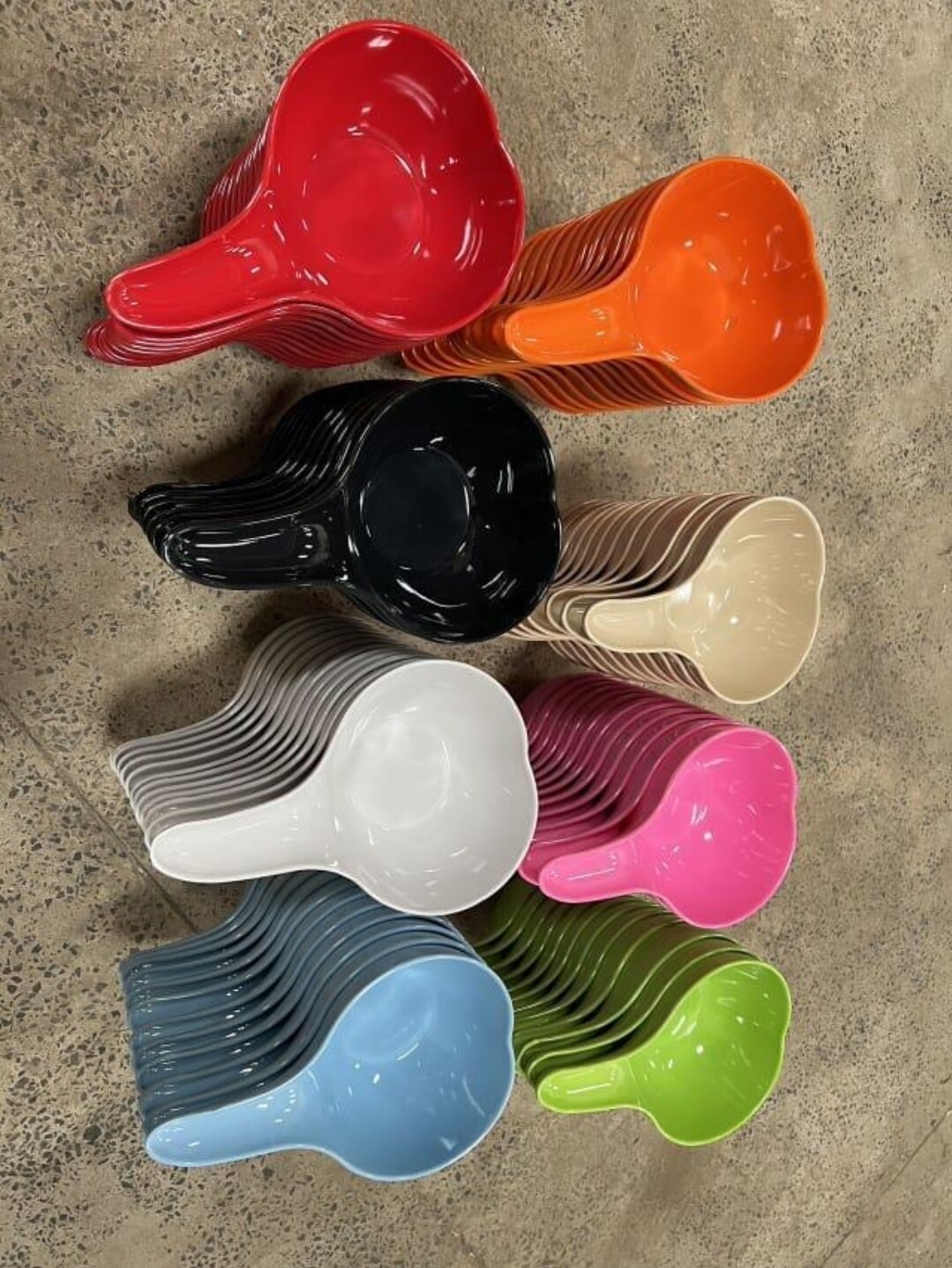 Ceramic calabash colors green, cream, blue, brown