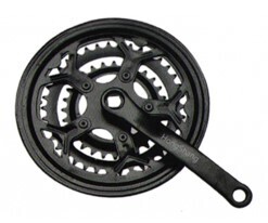 Bicycle Chainwheel & Crank - Steel Black with Plastic Back Guard (24/34 ...