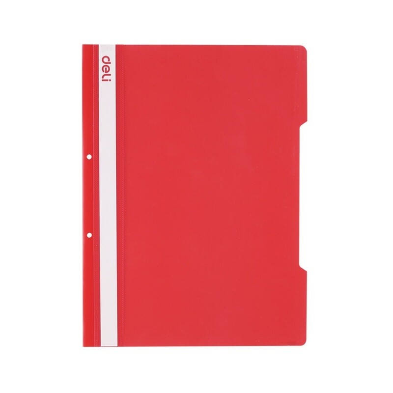 Deli E39535 plastic report file with punched holes