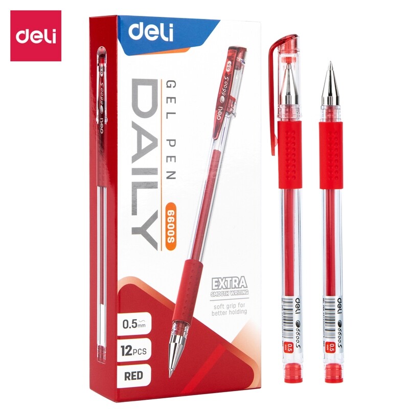 DELI E6600S Gel pen 0.5MM - RED