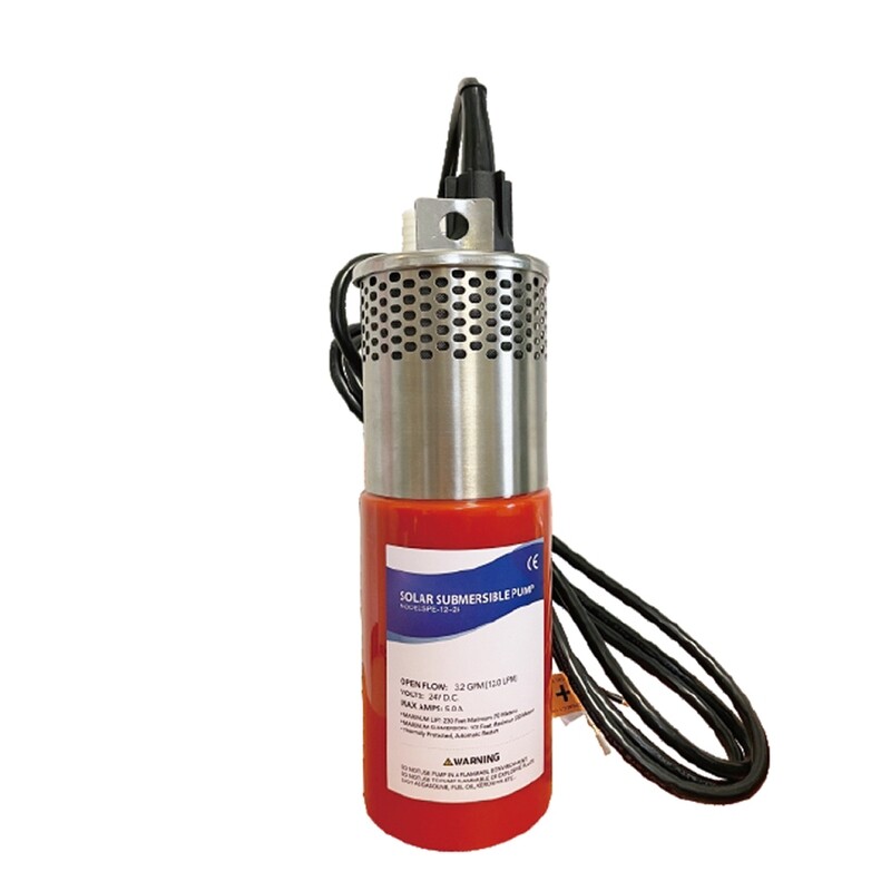 BLDC submersible solar pump 24V DC with brushless DC motor MAX FLOW ...