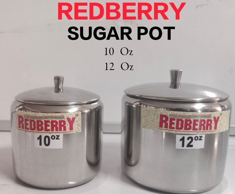 Redberry stainless steel sugar pot 12oz Large