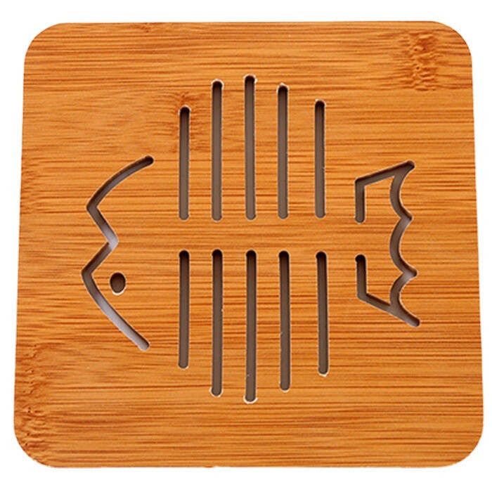 Bamboo Wood Table Coaster Heat Resistant Hot Pot Coaster Cup Mat Tea ...