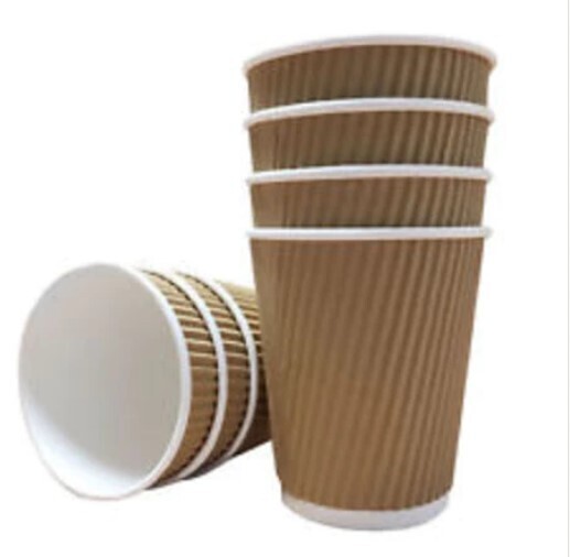 Super Touch Round Ripple Disposable Paper Cups 8oz 25 Pcs Model Stpp050