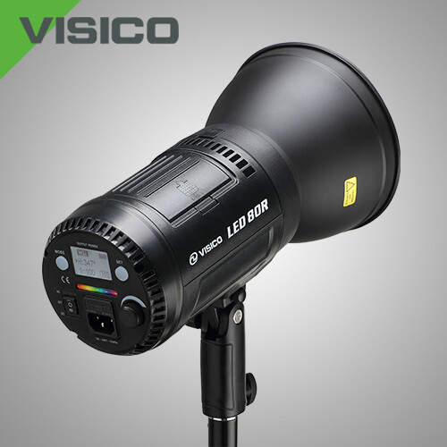 VISICO LED-80R 80W LED RGB Bi-Color Video/Photography Light with AC/DC ...
